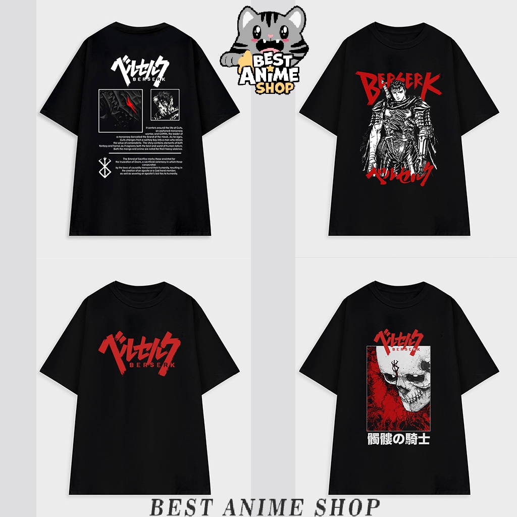 Hot Unisex T-shirt Anime Berserk Logo Name | Berserk Guts | Berserk ...