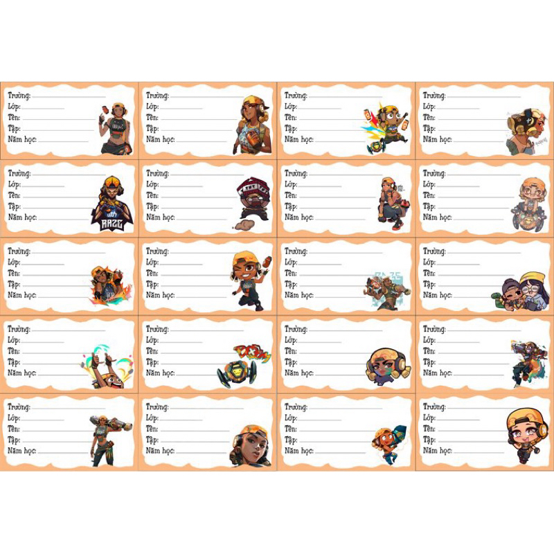 Raze valorant stickers 40 labels / raze game valorant stickers | Shopee ...
