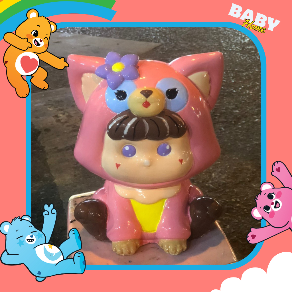 Beautiful Fox Coloring Plaster Statue - Coloring Toy For Kids With ...