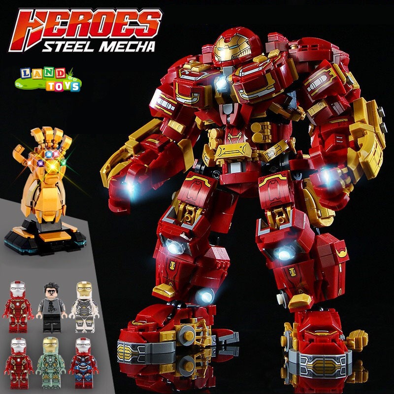 Assembling Toy Robot Model Iron Man HulkBuster INFINITY Gauntlet ...
