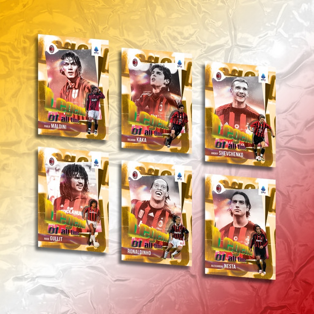 Ac MILAN LEGEND OF ALL TIME Football Player Card | Sky LABELS | Beckham Inzaghi Kaka Maldini ...