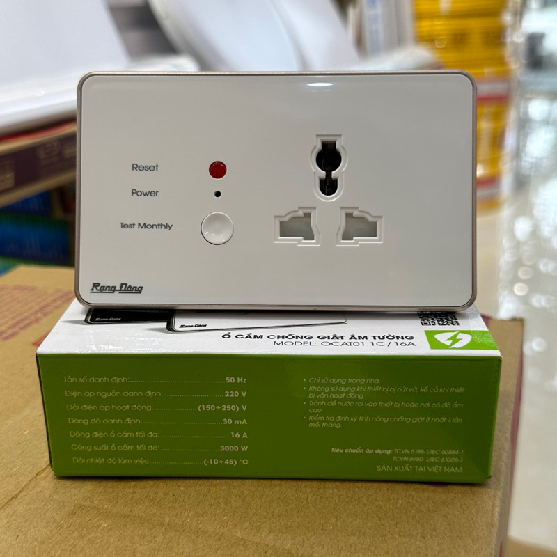 Rang Dong OCAT01 1C/16A Recessed Wall Shockproof Socket | Shopee Malaysia