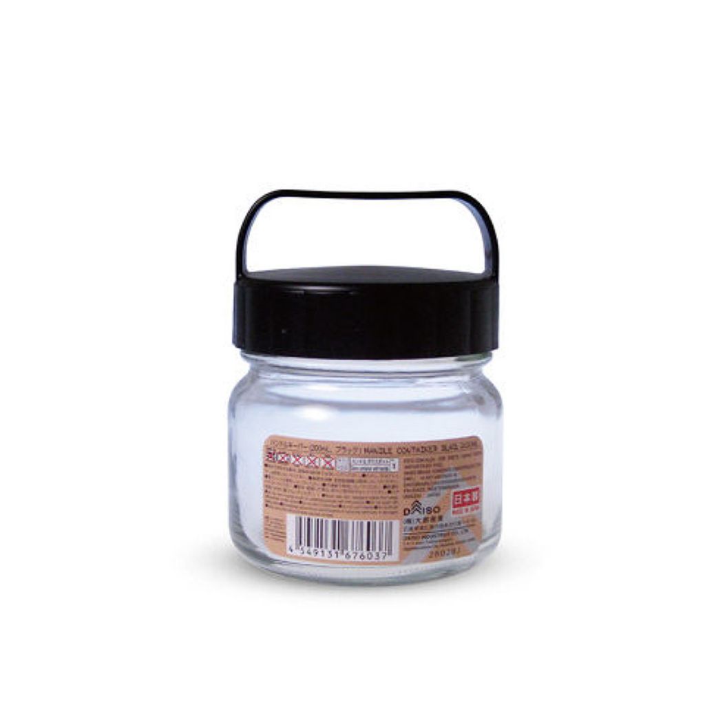 Daiso Glass jar with black handle 200ml | Shopee Malaysia
