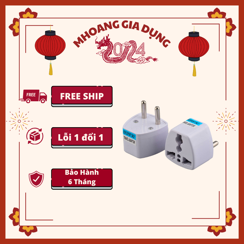 3-pin to 2-pin conversion socket - flat, square, round, cross-pin power ...