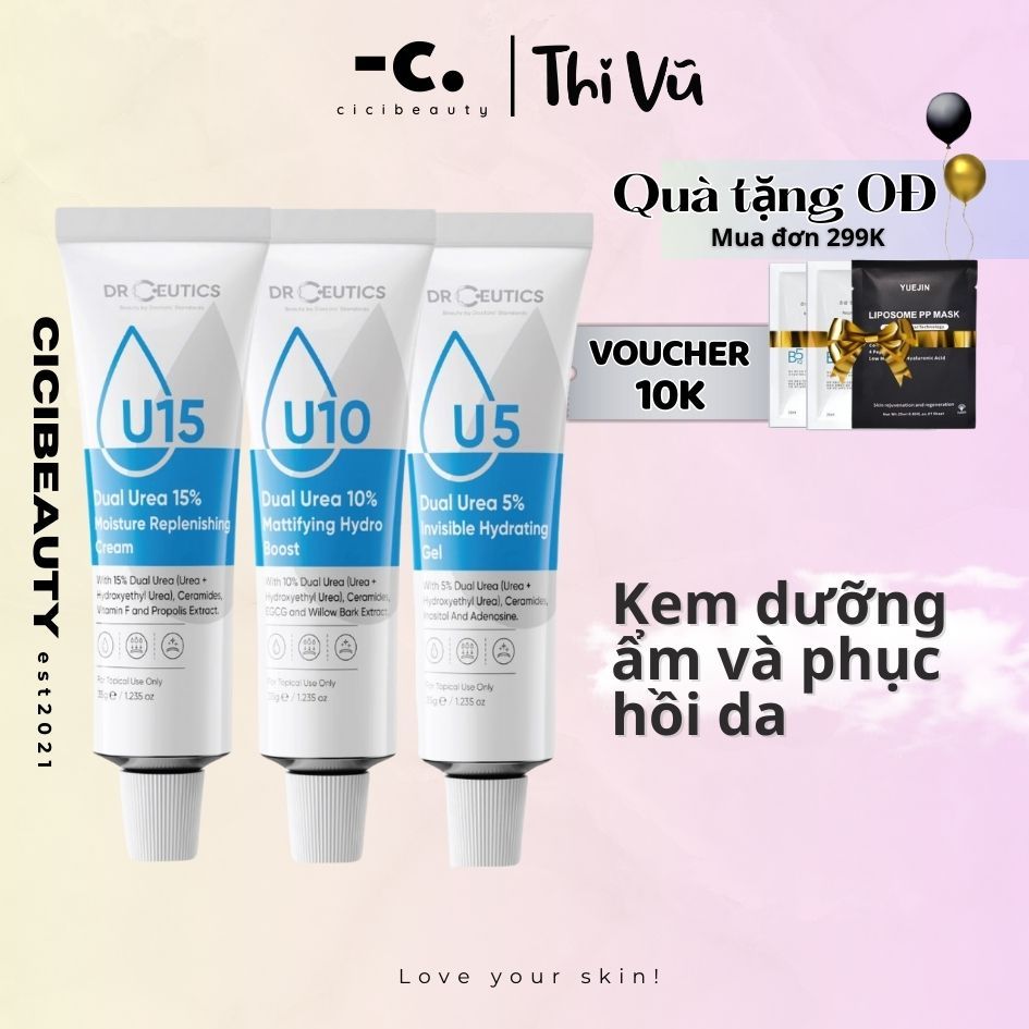 Drceutics Dual Urea Moisturizing and Restoring Gel 5%, 10%, 15% U5 U10 ...
