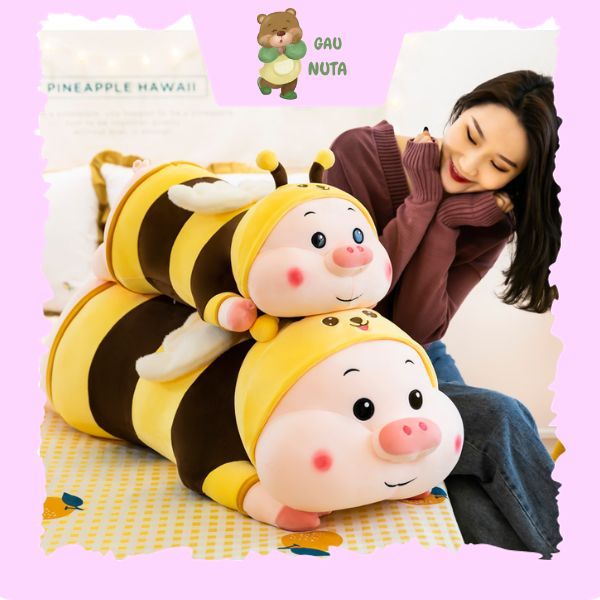 Cute Bee and Pig Teddy Bear - Large Size Cute Stuffed Bee and Pig Teddy ...