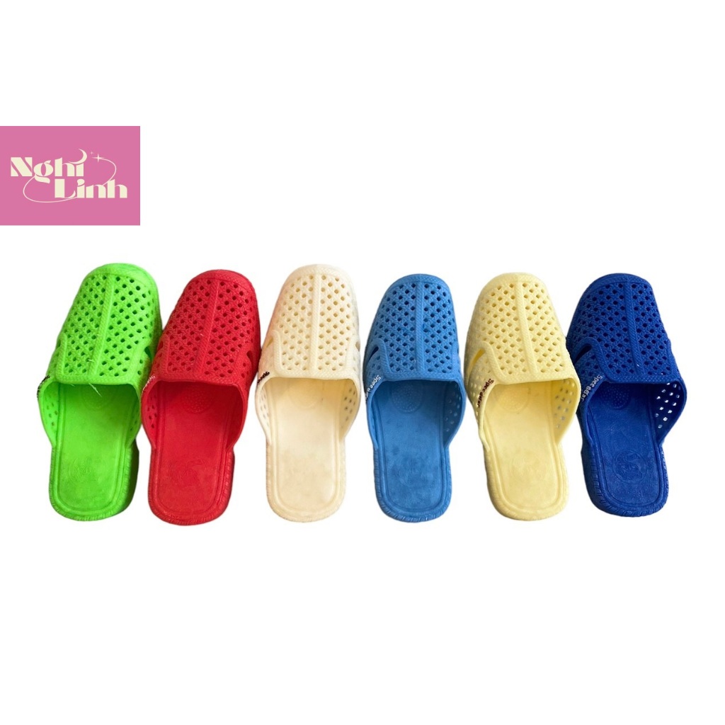 Plastic closed-toe honeycomb slippers sizes from 41 - 44 (size chart ...
