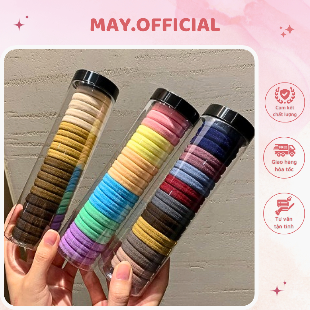 Women's hair ties, box of 20, made of thick elastic fabric to avoid ...