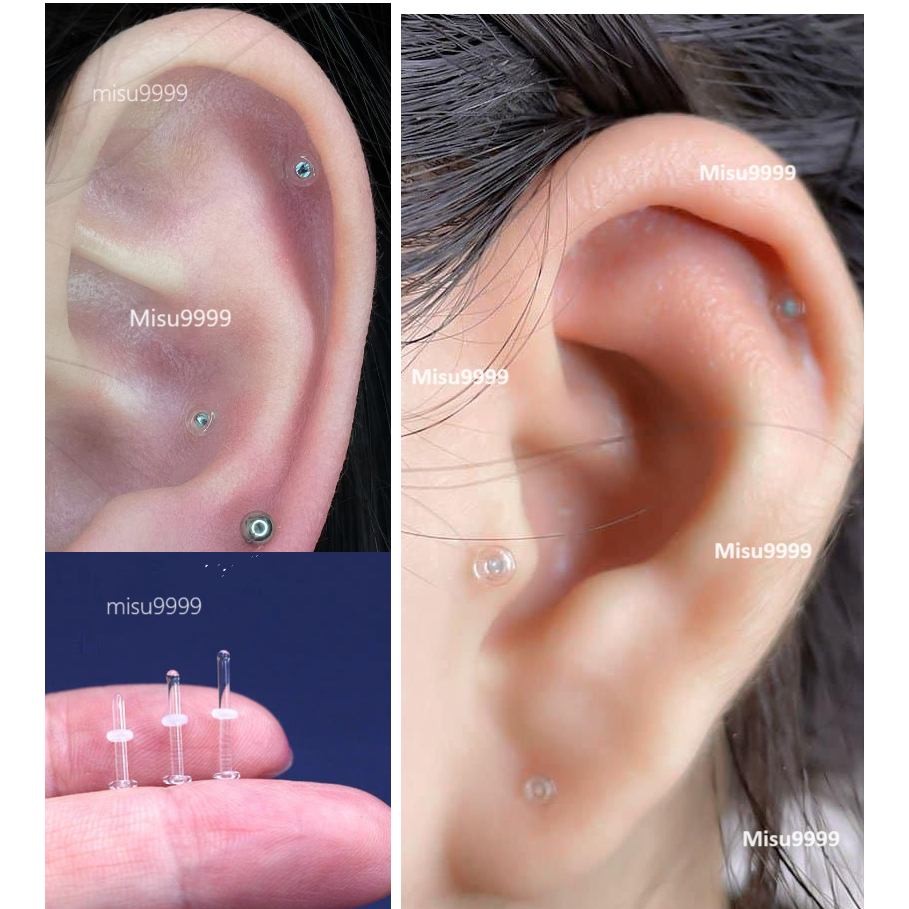 (1 pc) Glass piercing, Hole holding piercing, Earrings, anti-pump ...