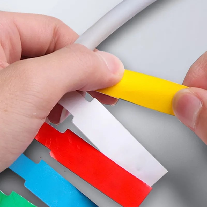 Sheet of 30 flexible cable stickers for convenient cable classification ...