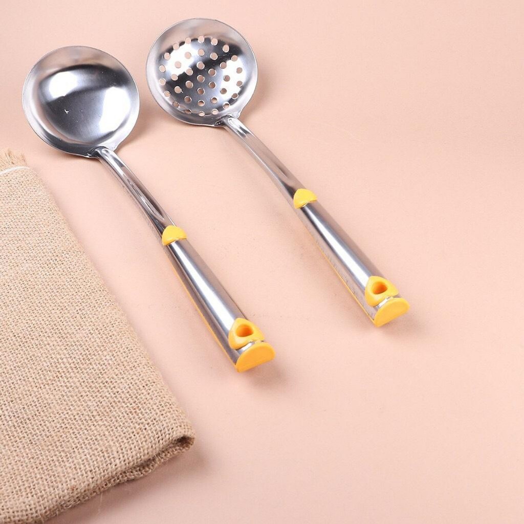 Perforated hot pot spoon, instant ladle, small thick soup ladle, beautiful stainless steel, 30cm ...