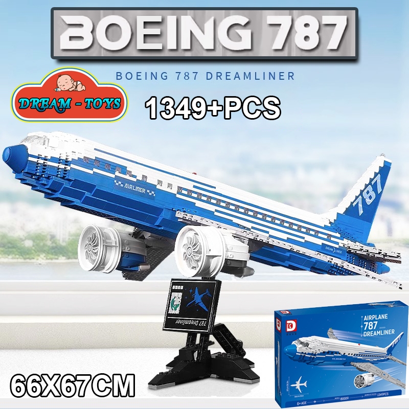 Boeing 787 Dreamliner No.DK80009 Mechanical Loading Plane Model Puzzle ...