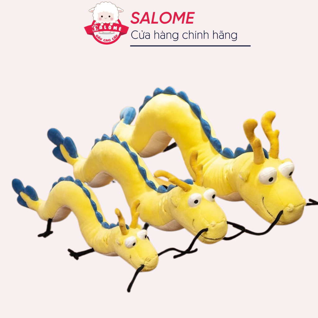 TRI Cute SALOME Curved Golden Dragon Teddy Bear Lying With Beards ...