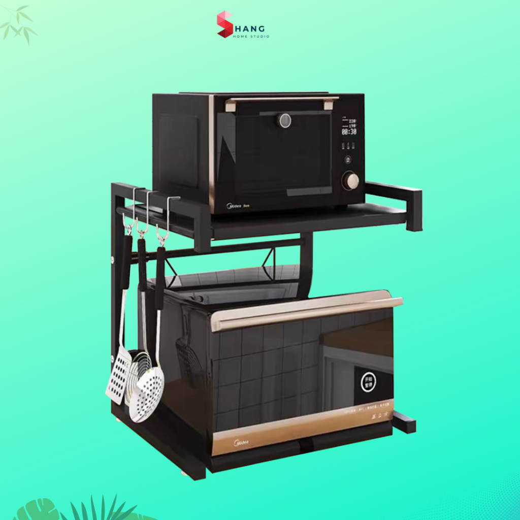 Multi-purpose microwave shelf with adjustable size made of metal ...