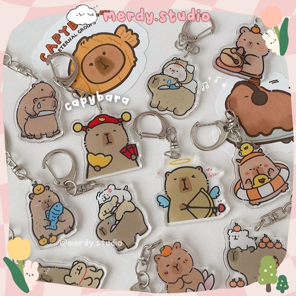 Capybara Capybara acrylic keychain | Shopee Malaysia