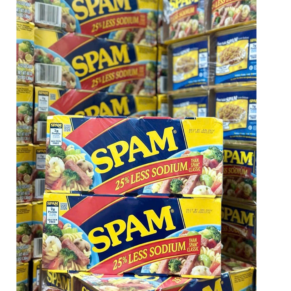 [new Product date 09/2026] spam canned meat 25% less sodium box 340 ...