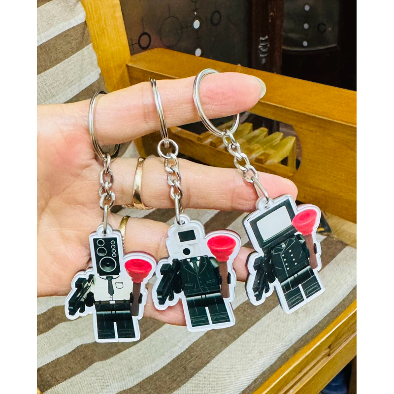 Skibidi Toilet Cameraman tv MAN Titan Speakerman Monster G MAN keychain ...