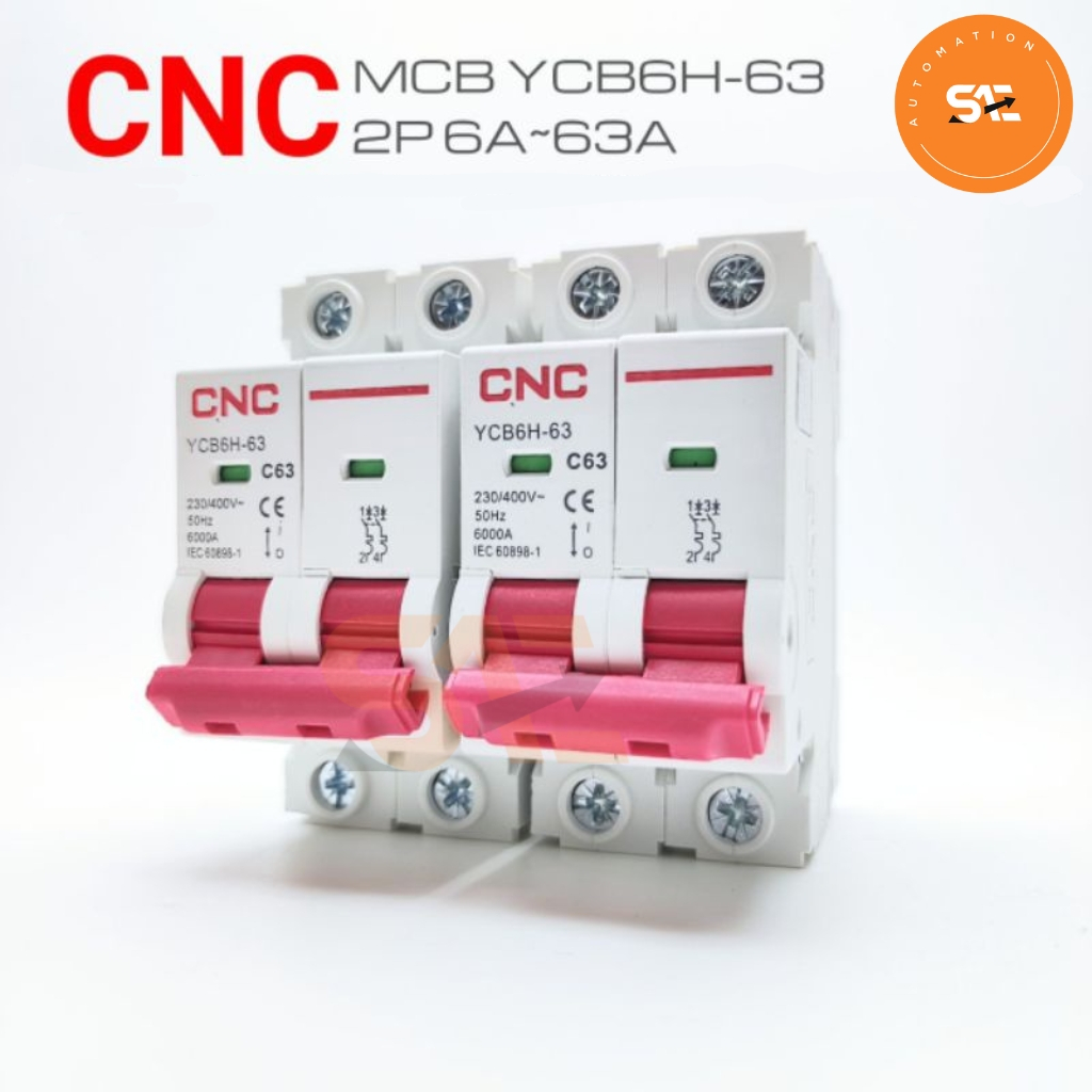 Cnc 1 Phase/2 Phase/3 Phase MCB Aptomat YCB6H-63 6A, 10A, 16A, 25A, 32A ...
