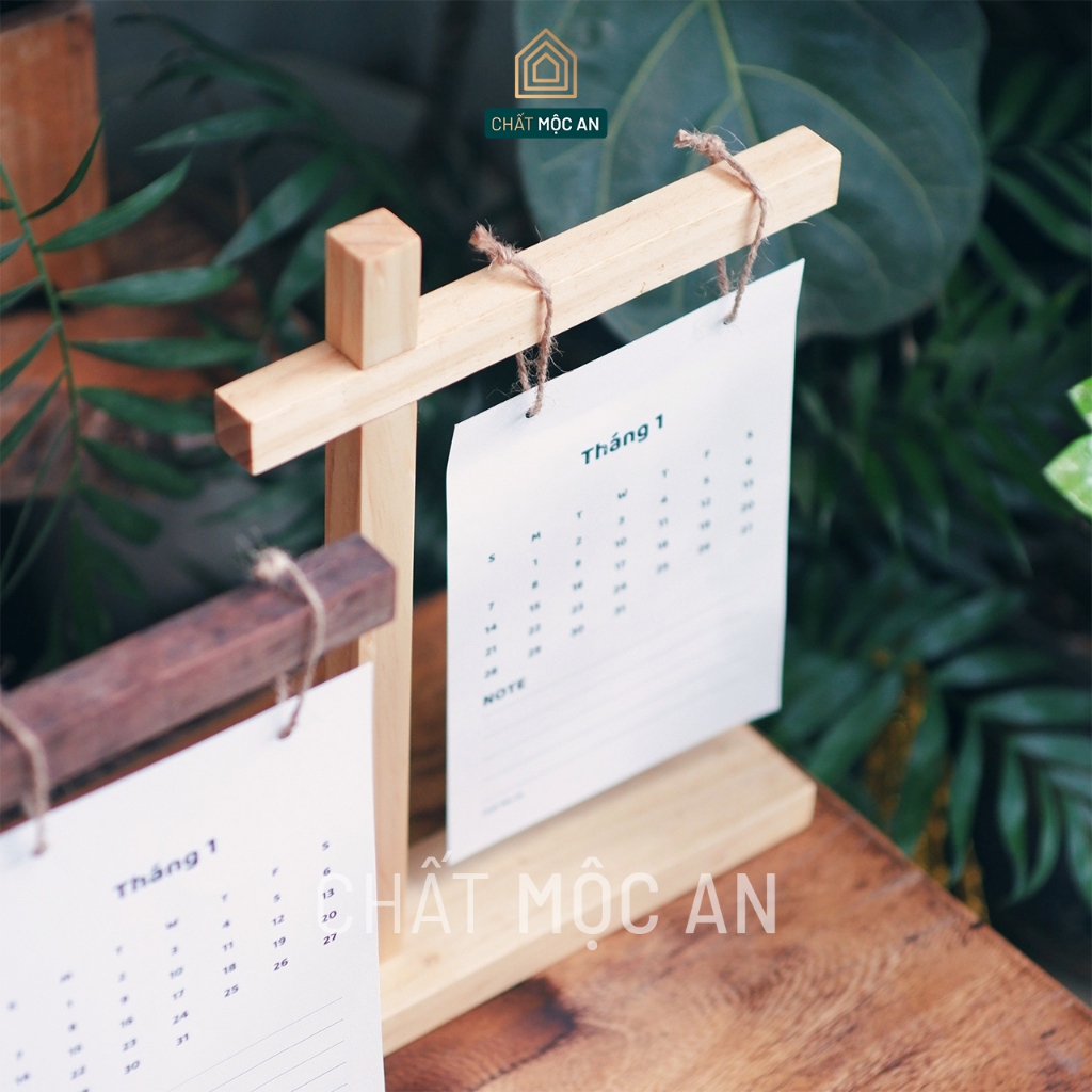 Wooden Stand for Hanging Desk Calendar, 2025 Calendar with Nameplate ...
