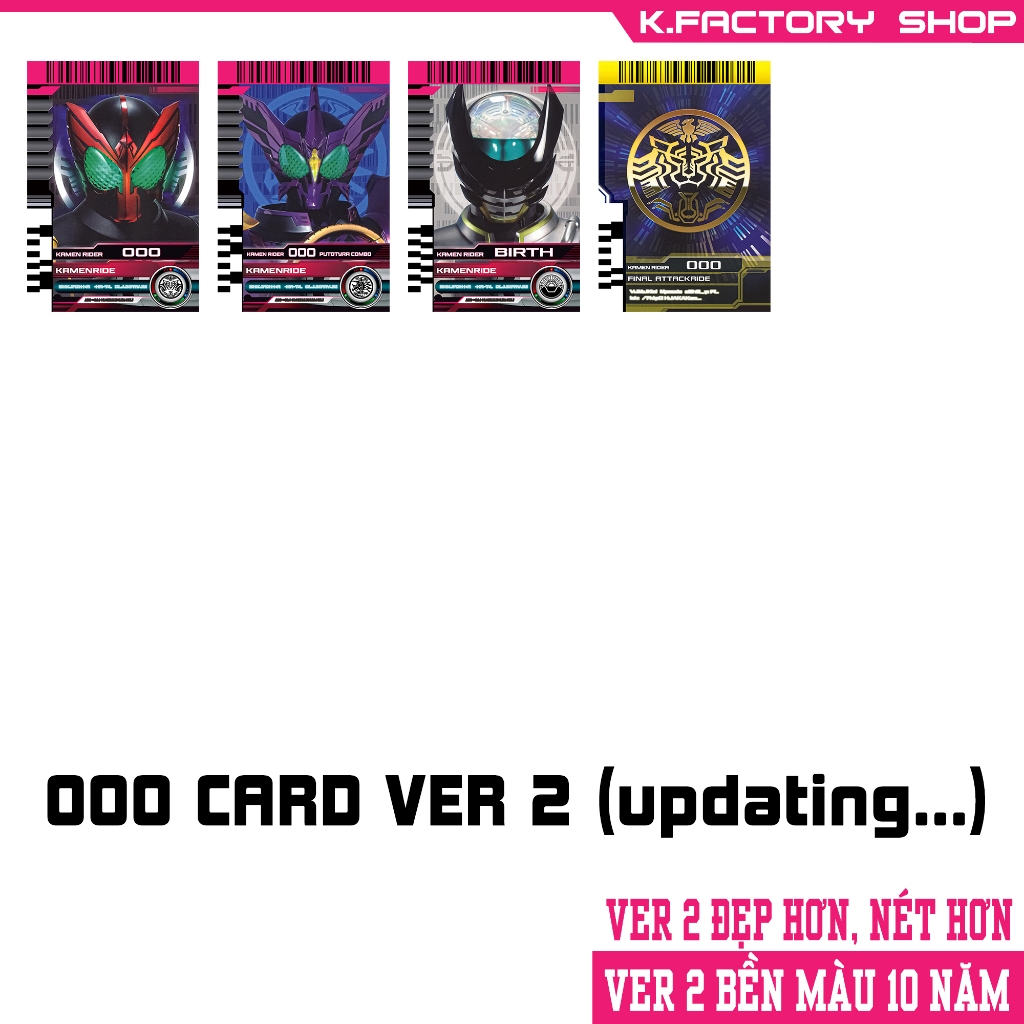 [K.FACTORY] Readable Kamen Rider OOO CARD - Standard Color CARD, Sharp Printing, No Color Fading ...