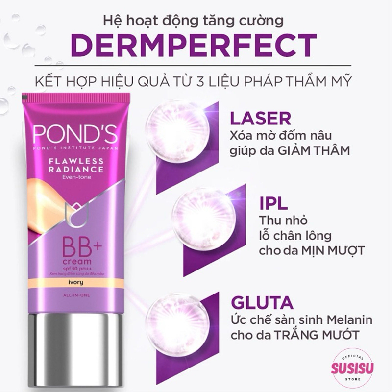 (New Model)bb Pond's Flawless White oil-control foundation whitening ...