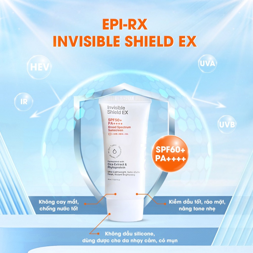 Epi-rx Invisible Shield Ex Sunscreen SPF50+ / PA++++ Broad Spectrum ...