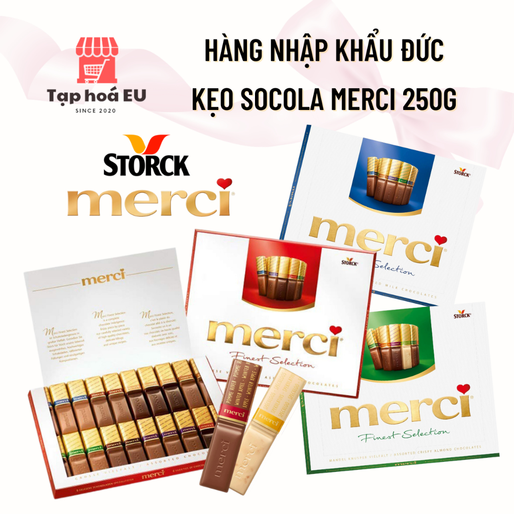 (Domestic German product) Merci Chocolate Candy 250g - small bar with ...