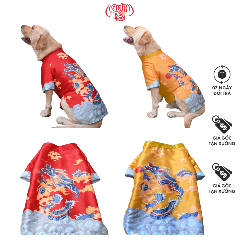 Quin pet Ao Dai For Big Dogs Velvet Material, Ao Dai For Big Dogs ...