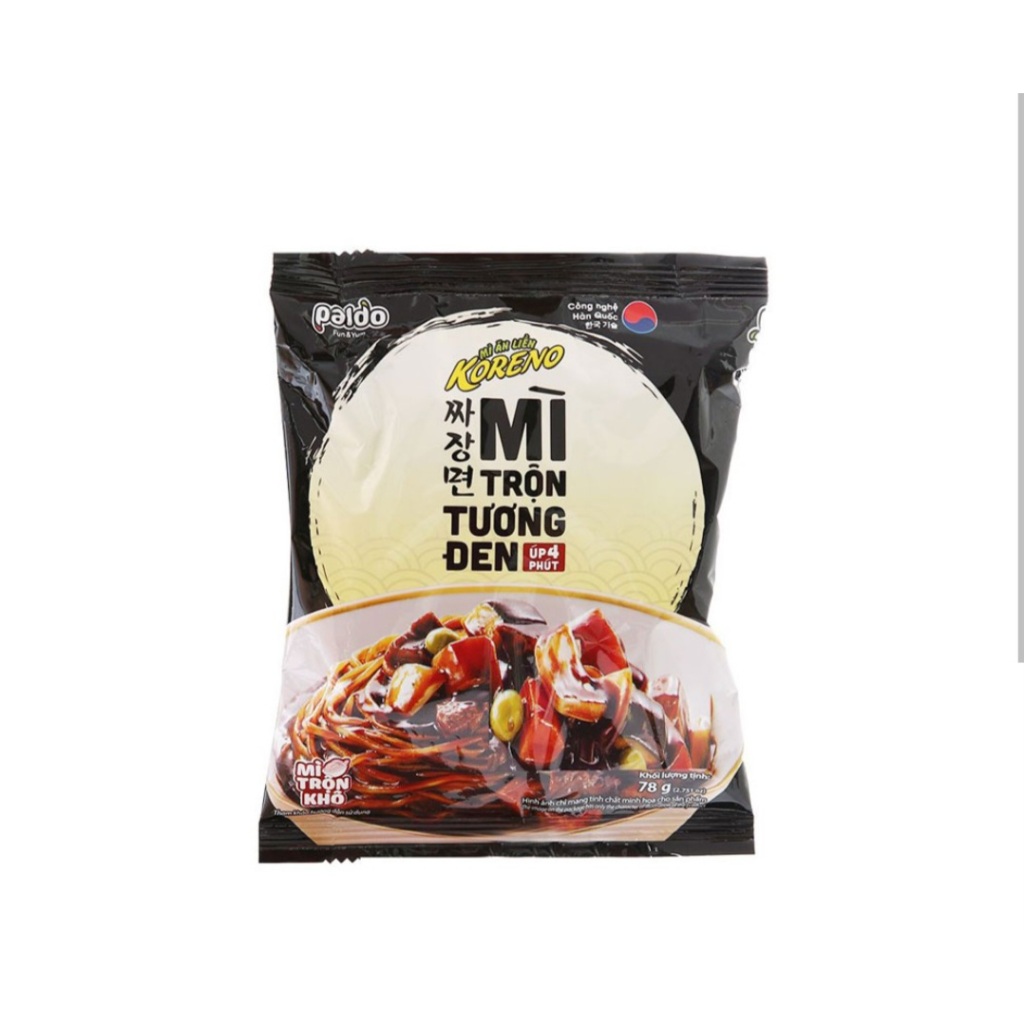 Koreno Mixed Noodles with Chajang Paldo Black Soy Sauce (78G Pack ...