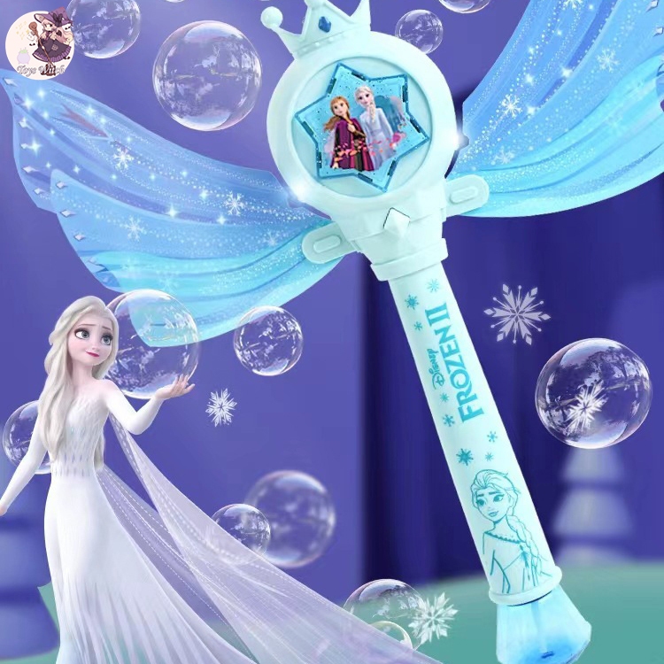 Snow Princess Elsa / Snow Princess Bubble Blowing Magic Stick Toy with ...