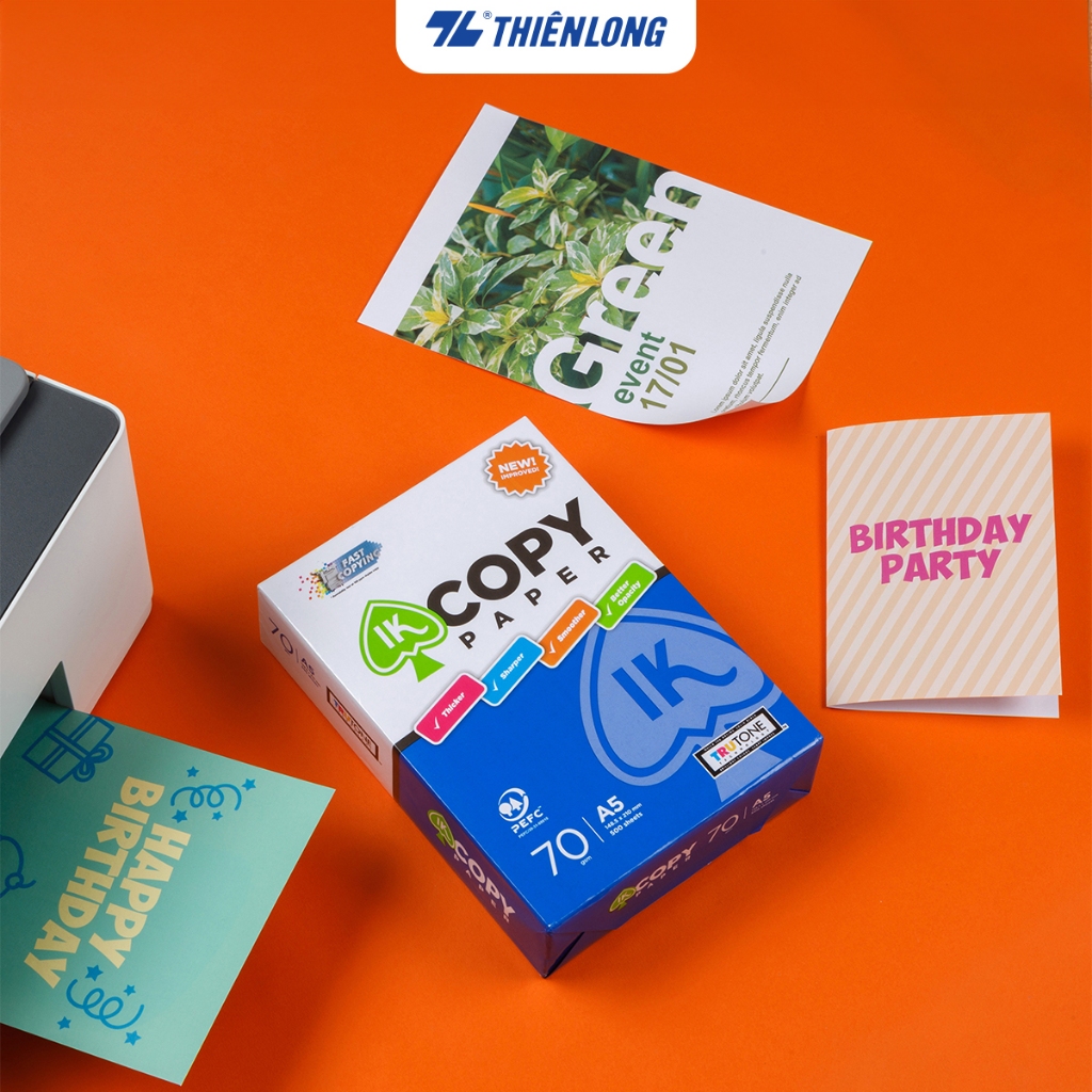 Combo of 5 Reams of A5 70 gsm IK Copy paper (500 sheets) - Paper prints ...