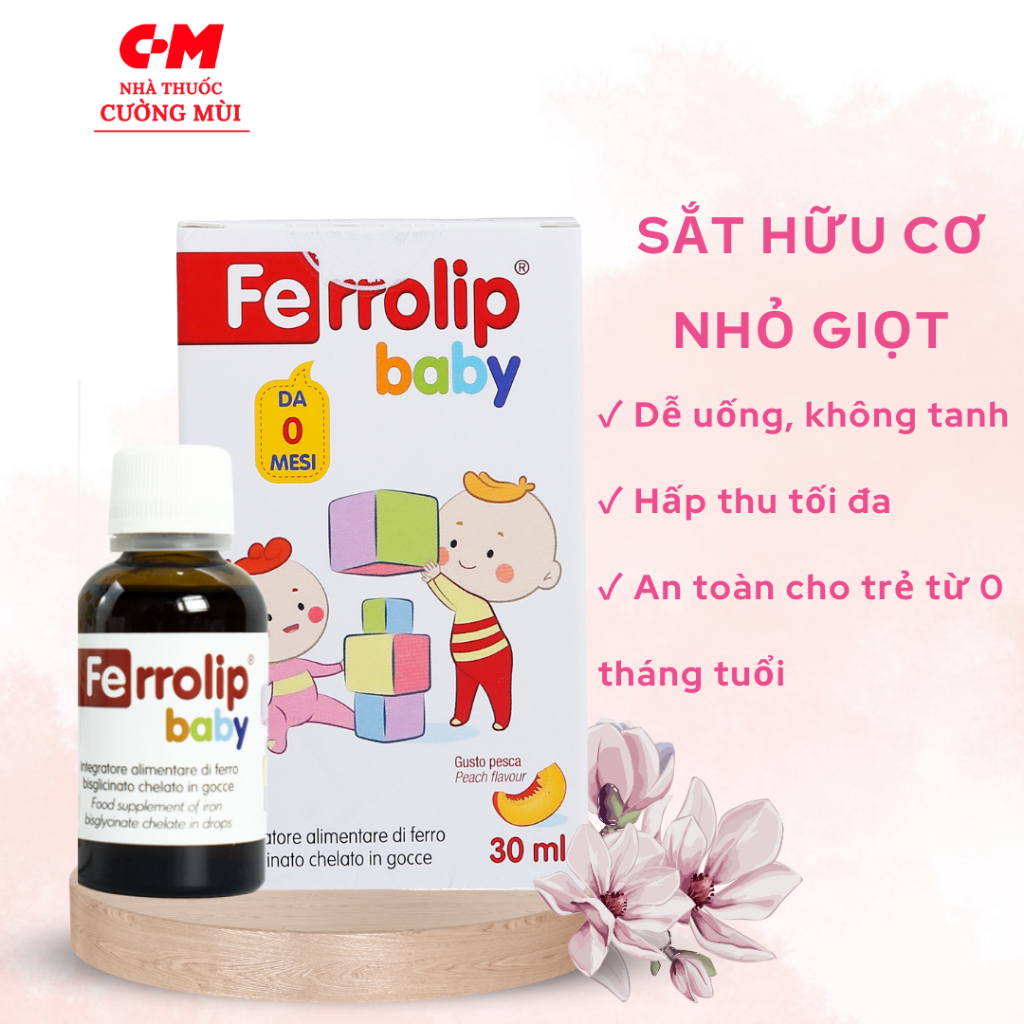 Iron Ferrolip Baby Delicious Peach Syrup 30 ml Vial, Iron Supplement ...