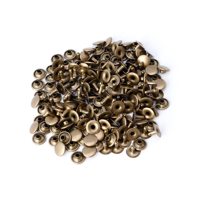 Rivets ( rivets) Made of polished iron Bronze color Size 8mm Packed in ...