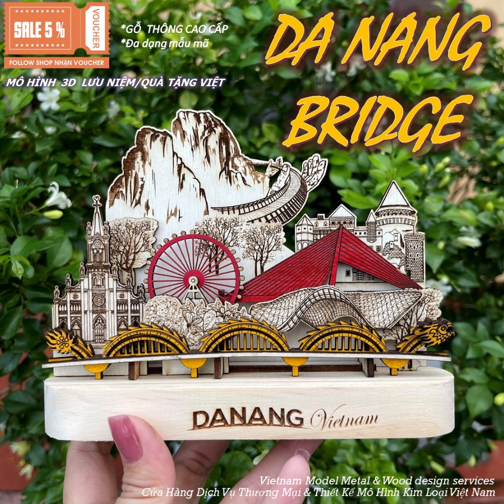 Da Nang souvenir model - Dragon Bridge - Golden Bridge 2024 | Shopee ...