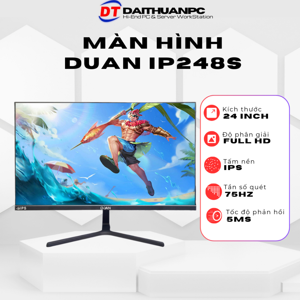 Duan DA SCREEN- IP248S BLACK (24 ICNH /IPS/75HZ/1920x1080/2MS/250NITS ...
