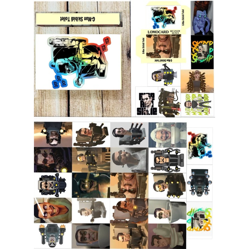 G man skibidi toilet lomo card box 30 different/ G man game skibidi ...