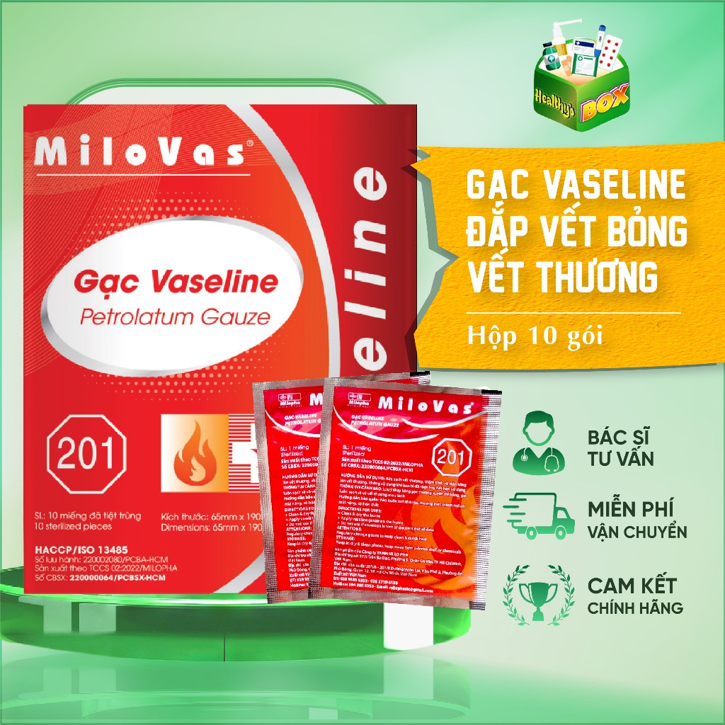 Vaseline Milovas burn swabs - protect problems, reduce dry and cracked ...