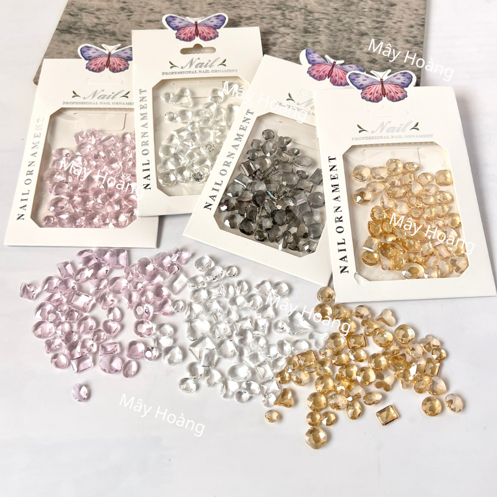 Crystal Stone Set mix size 50 Tablets, Block Stone Attached Pieceg ...