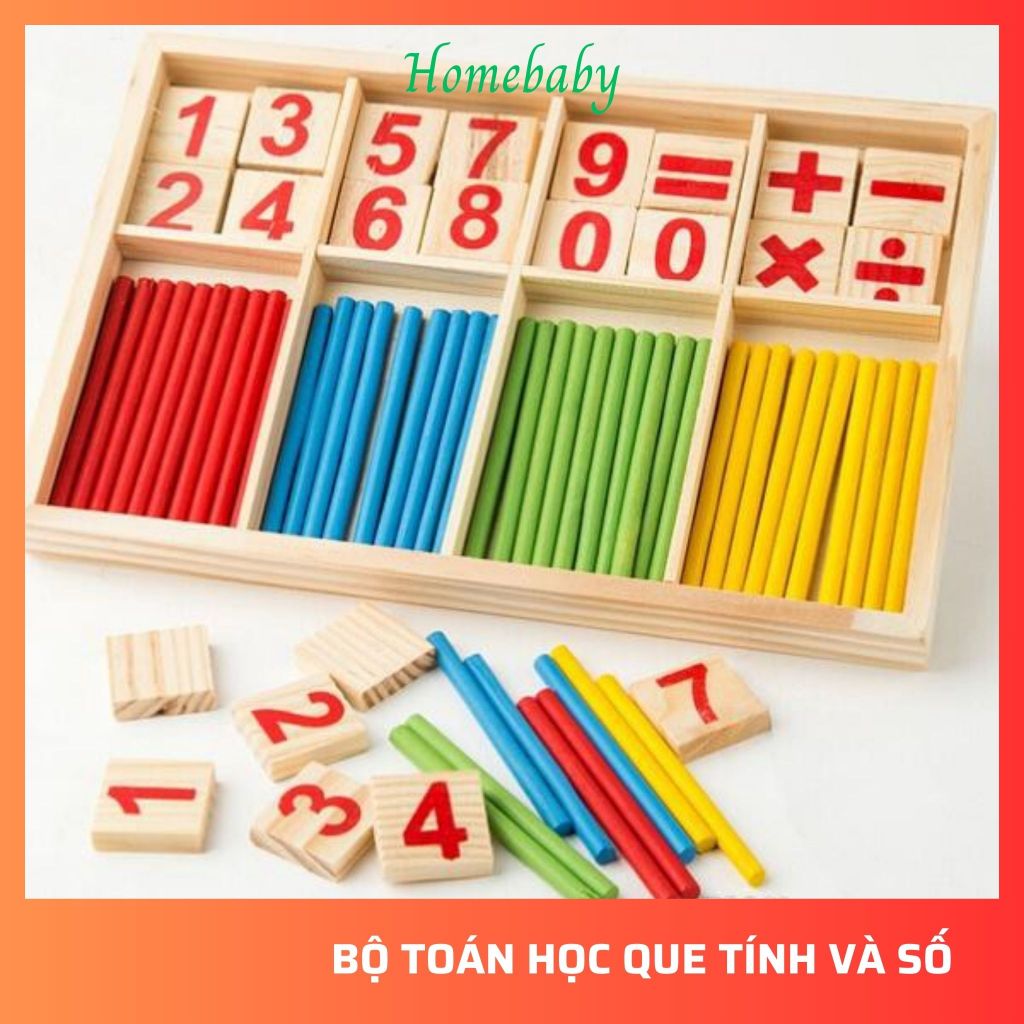Counting Math Toys and Wooden Counting Sticks for Children to Develop ...
