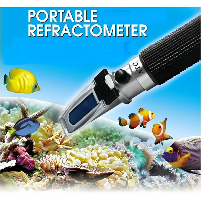 Salinity meter, Marine Aquarium Refractometer - saltwater aquarium accessories, ATC self-heating ...