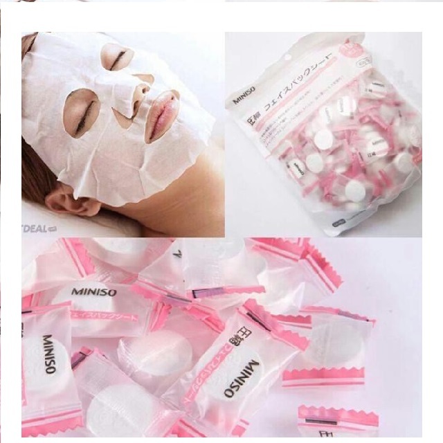 1 Piece Japanese Miniso Compressed Paper Mask for moisturizing and ...