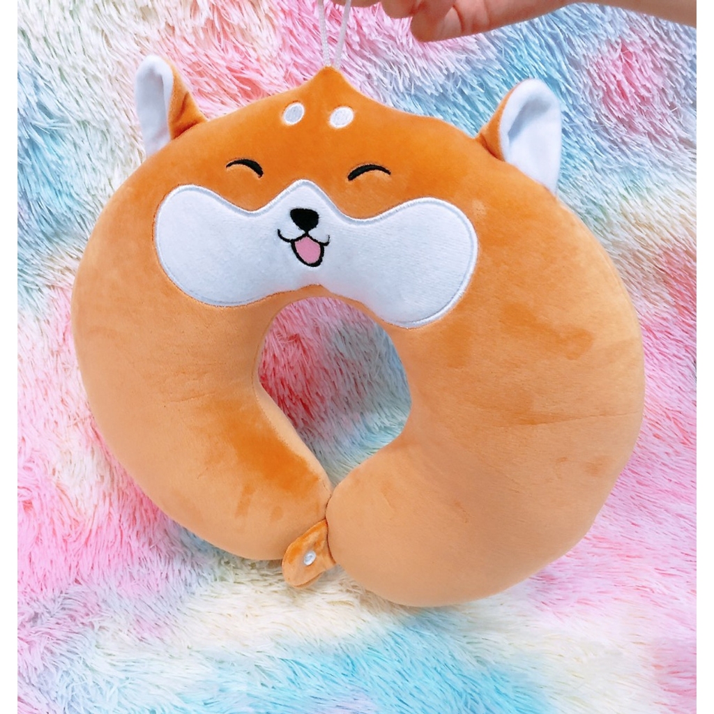 Shiba Inu dog u-shaped neck pillow with high-quality soft miniso fabric ...