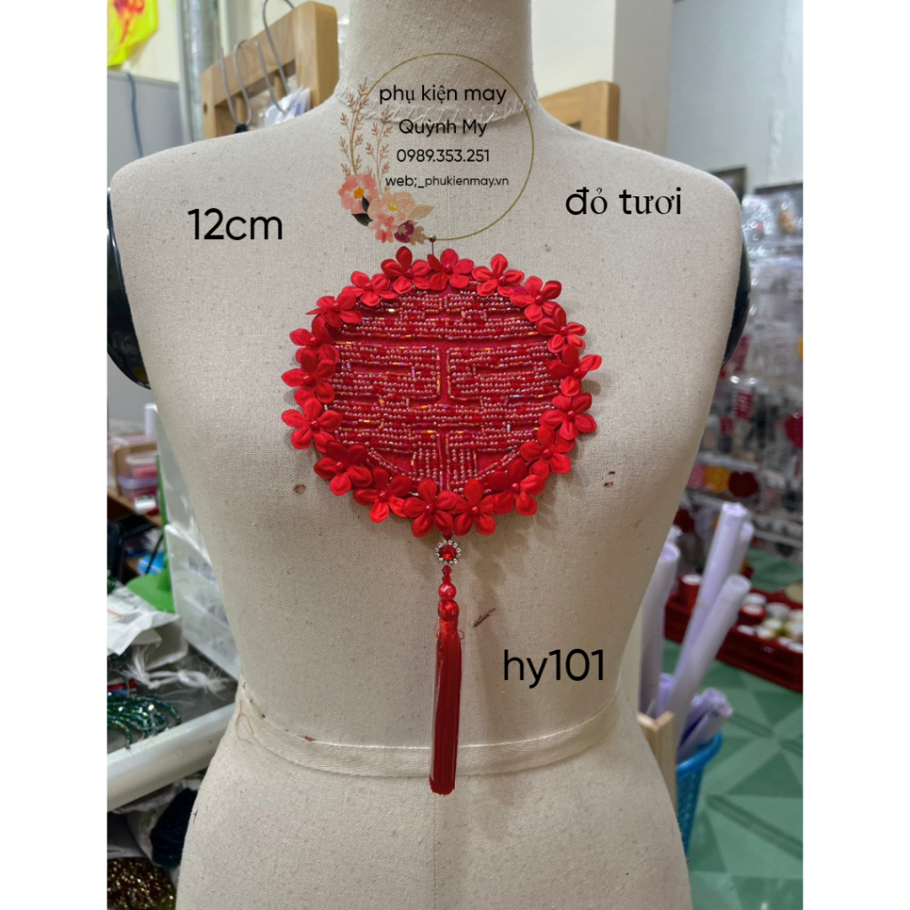 (12cm)flower wreath joy plate with ao dai hanging string | Shopee Malaysia