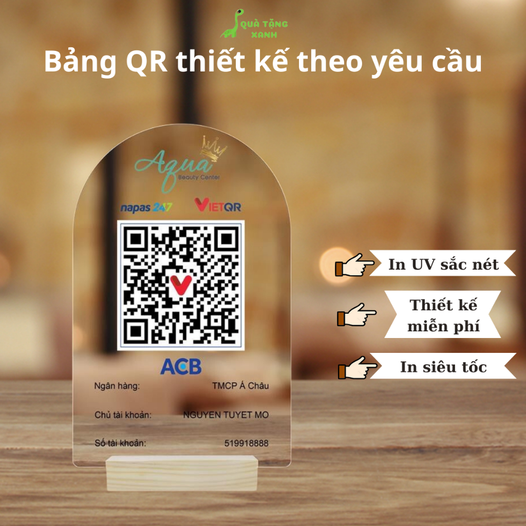 Desktop qr code board printed on demand, printed bank qr code with ...