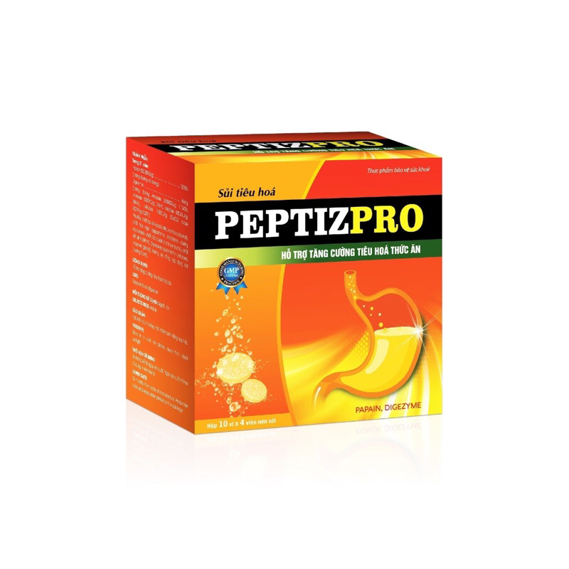 Peptizpro digestive effervescent tablets (Box of 40 tablets) Supports reducing symptoms of ...