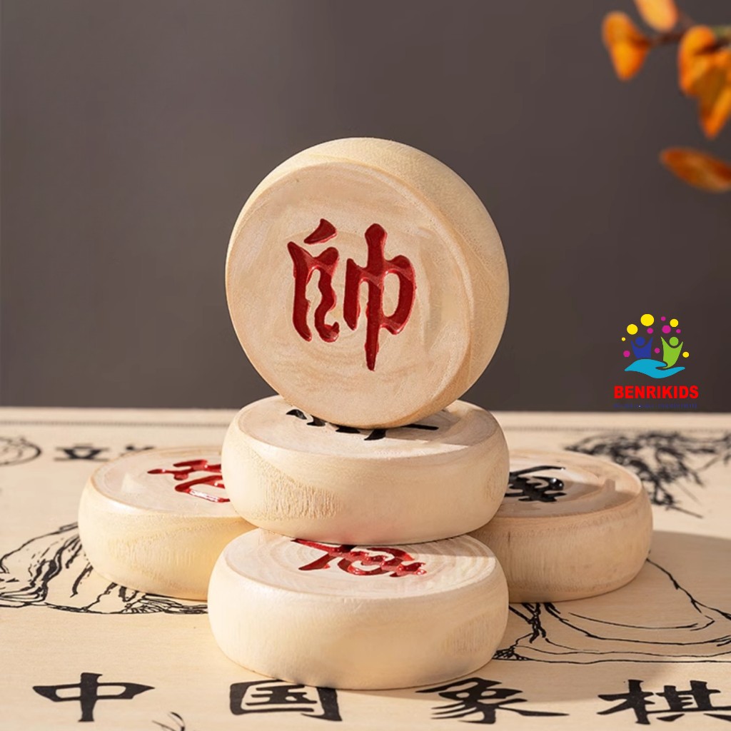 Set of Sharp Wooden Chinese Chess Pieces Made in Vietnam | Shopee Malaysia