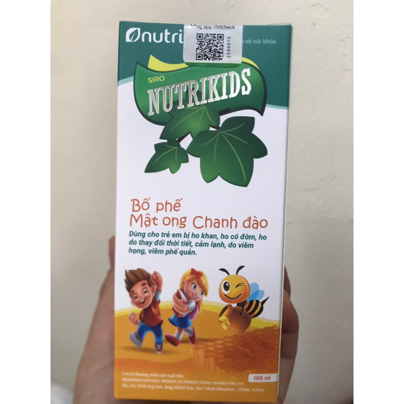 Nutrikids cough syrup 100ml nourishes the lungs with honey, lemon and ...