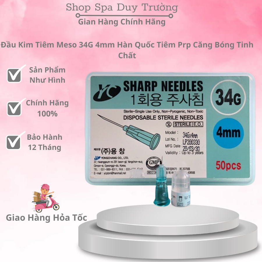 Korean Meso 34G 4mm Needle Head Prp Injection Tightening Essence (1 Head Separately) | Shopee ...