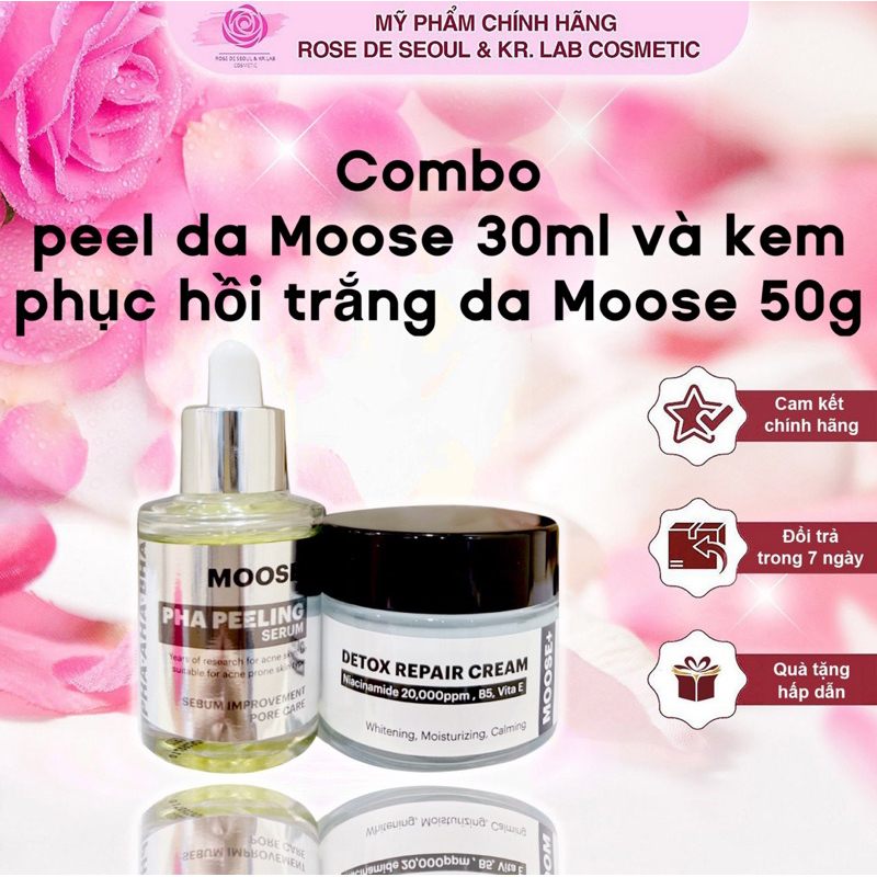 (free Kr.lab mask) Combo moose skin peel 30ml and moose lotion 50g ...