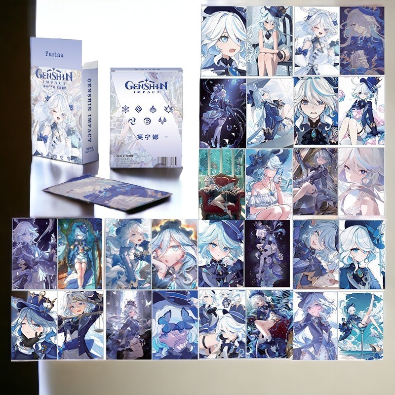 Set of 50 Lomo Game Photo Cards Anime Genshin Impact Many Characters ...